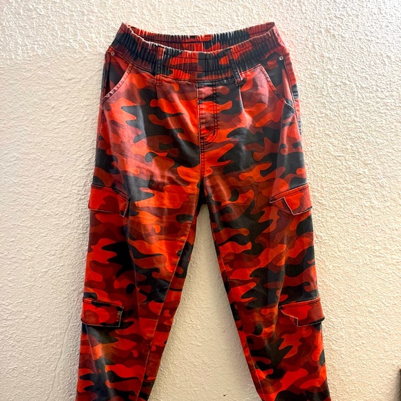 VIP | Pants & Jumpsuits | Red Camo Cargo Pants | Poshmark